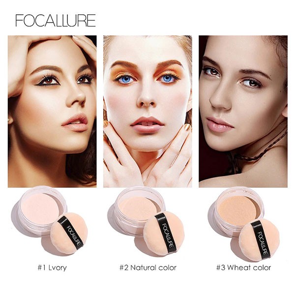 Face Loose Powder Mineral 3 Colors Waterproof Matte